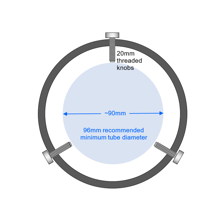 Opticstar Collimating Rings 120mm & Dovetail