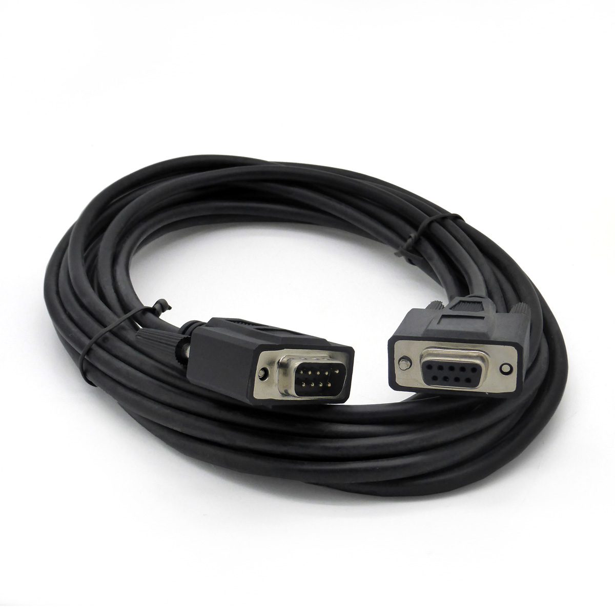 Serial DB9 Extension Cable, 5m, Black